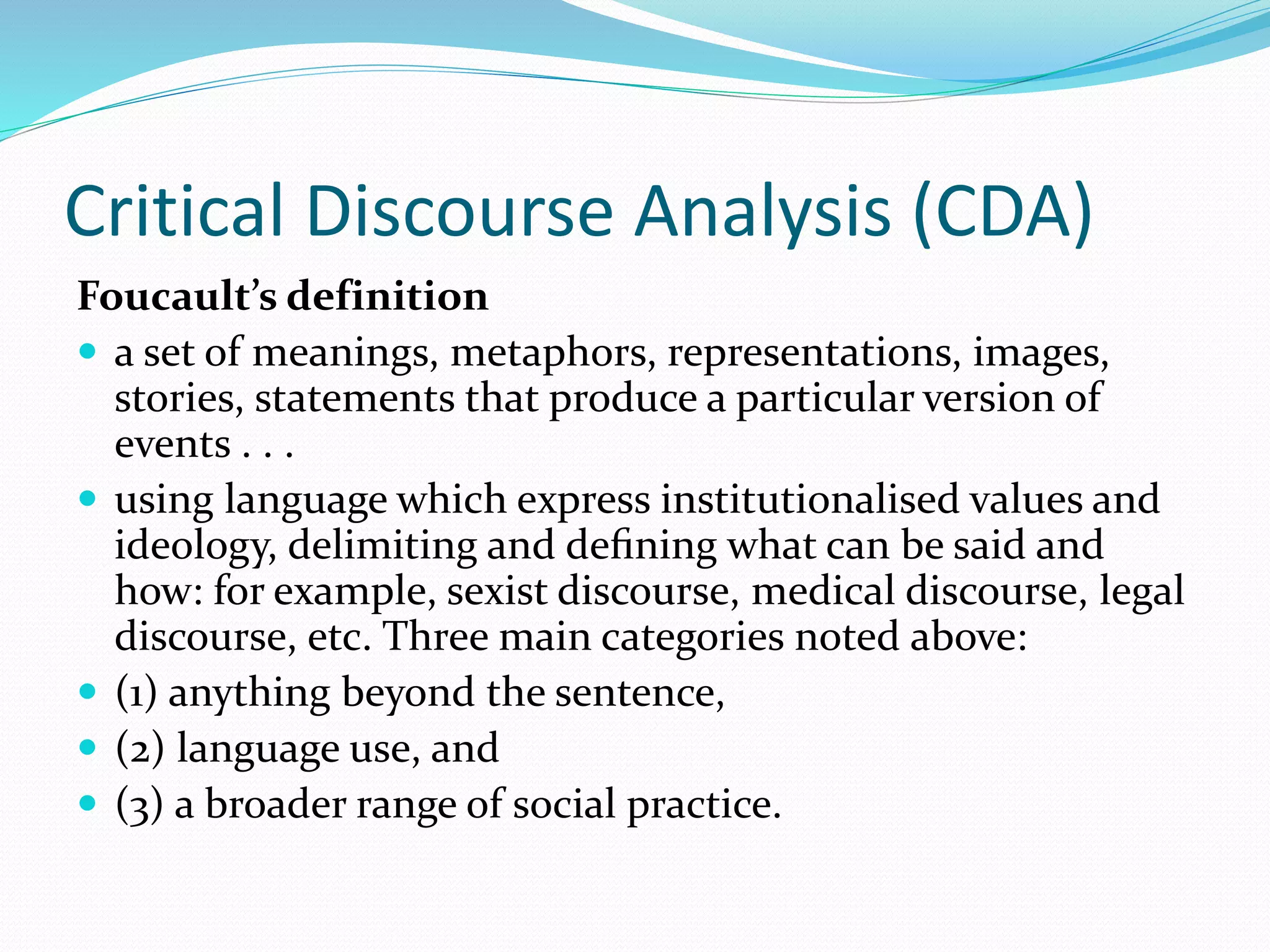 Critical discourse analysis | PPTX
