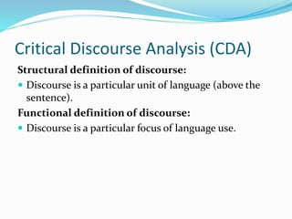 Critical discourse analysis | PPTX