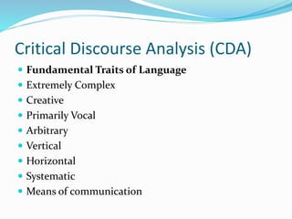 Critical discourse analysis | PPTX