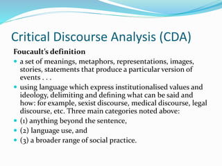 Critical discourse analysis | PPT