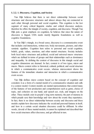 Critical discourse analysis and an application | DOCX