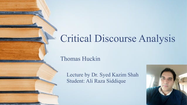 Critical Discourse Analysis by Thomas Huckin | ODP