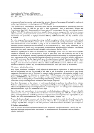 Critical elements of the constructive performance feedback an integrated model | PDF | Resume ...