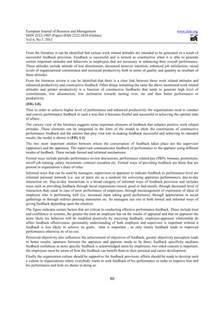 Critical elements of the constructive performance feedback an ...
