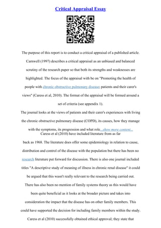 Critical Essay Examples | PDF