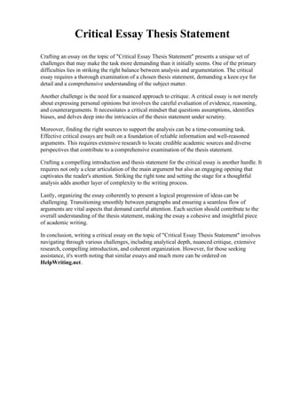Critical Essay Thesis Statement.pdf