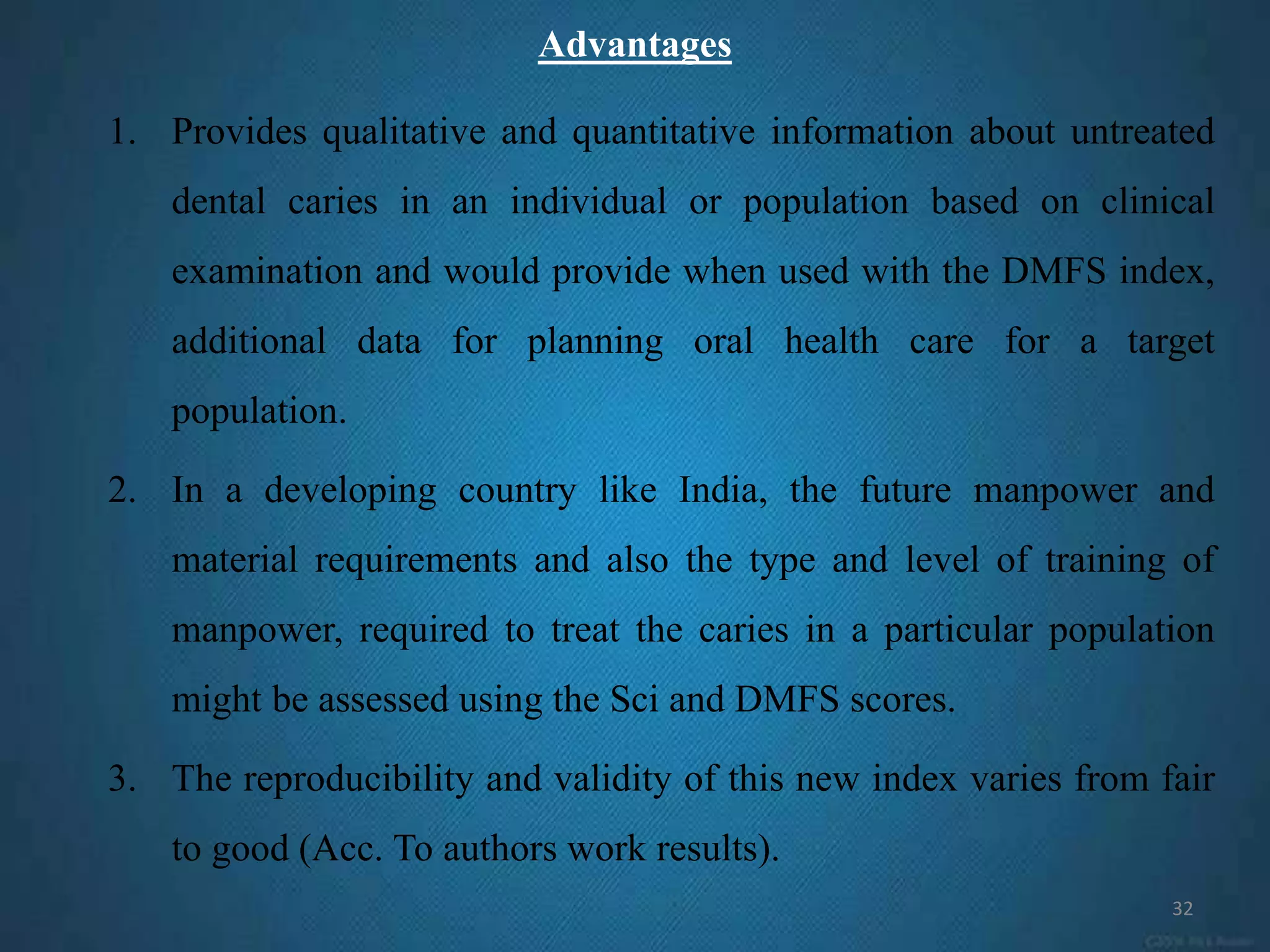 Critical evaluation of dental indices | PPTX