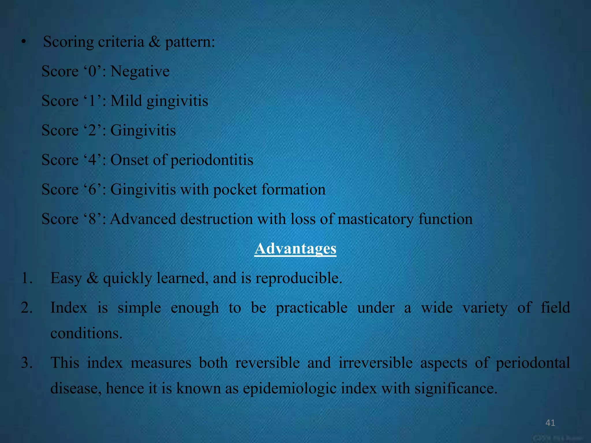 Critical evaluation of dental indices | PPTX