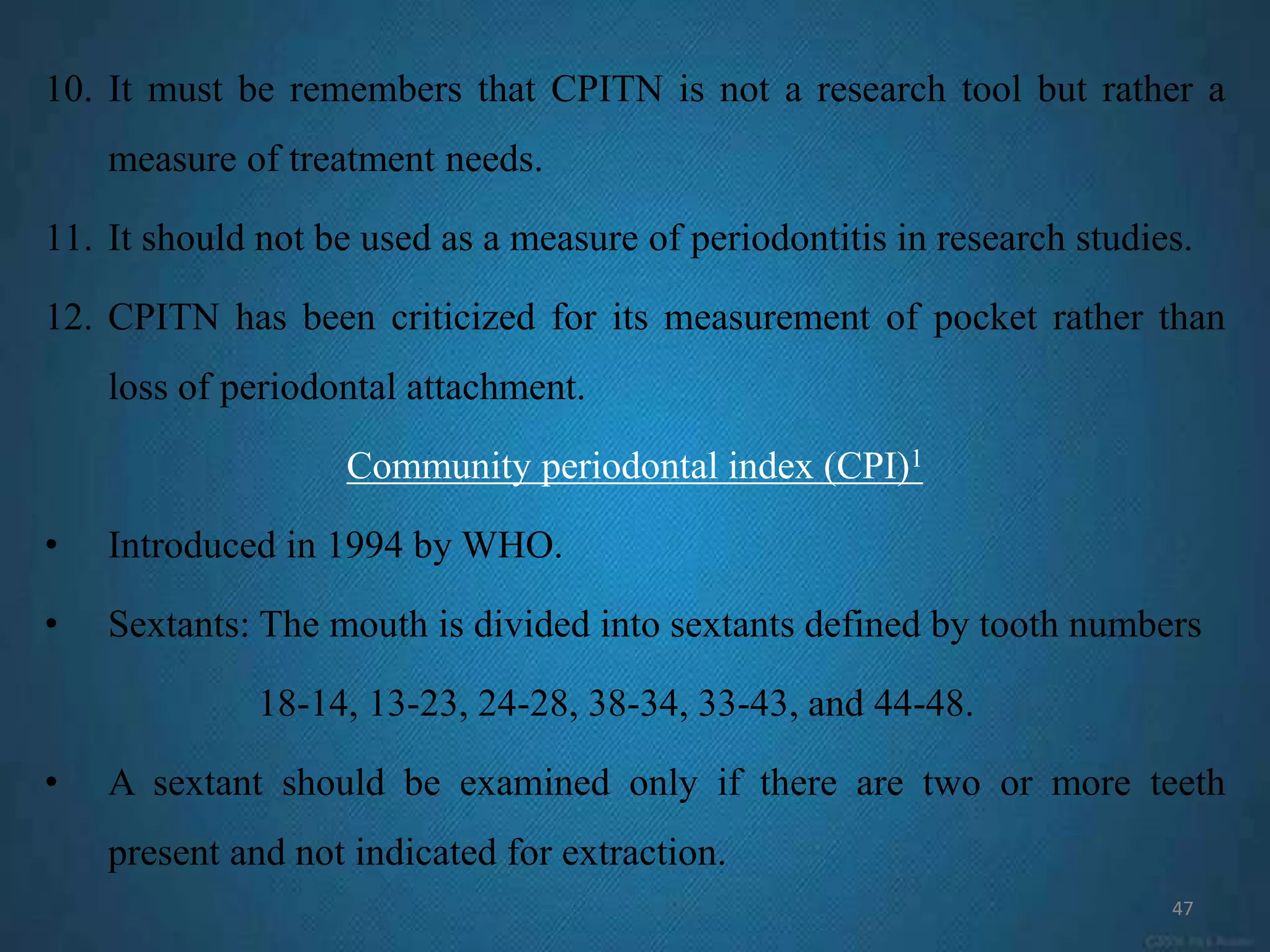 Critical evaluation of dental indices | PPTX