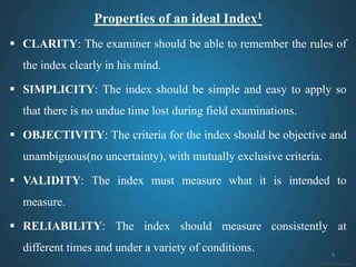 Critical evaluation of dental indices | PPTX