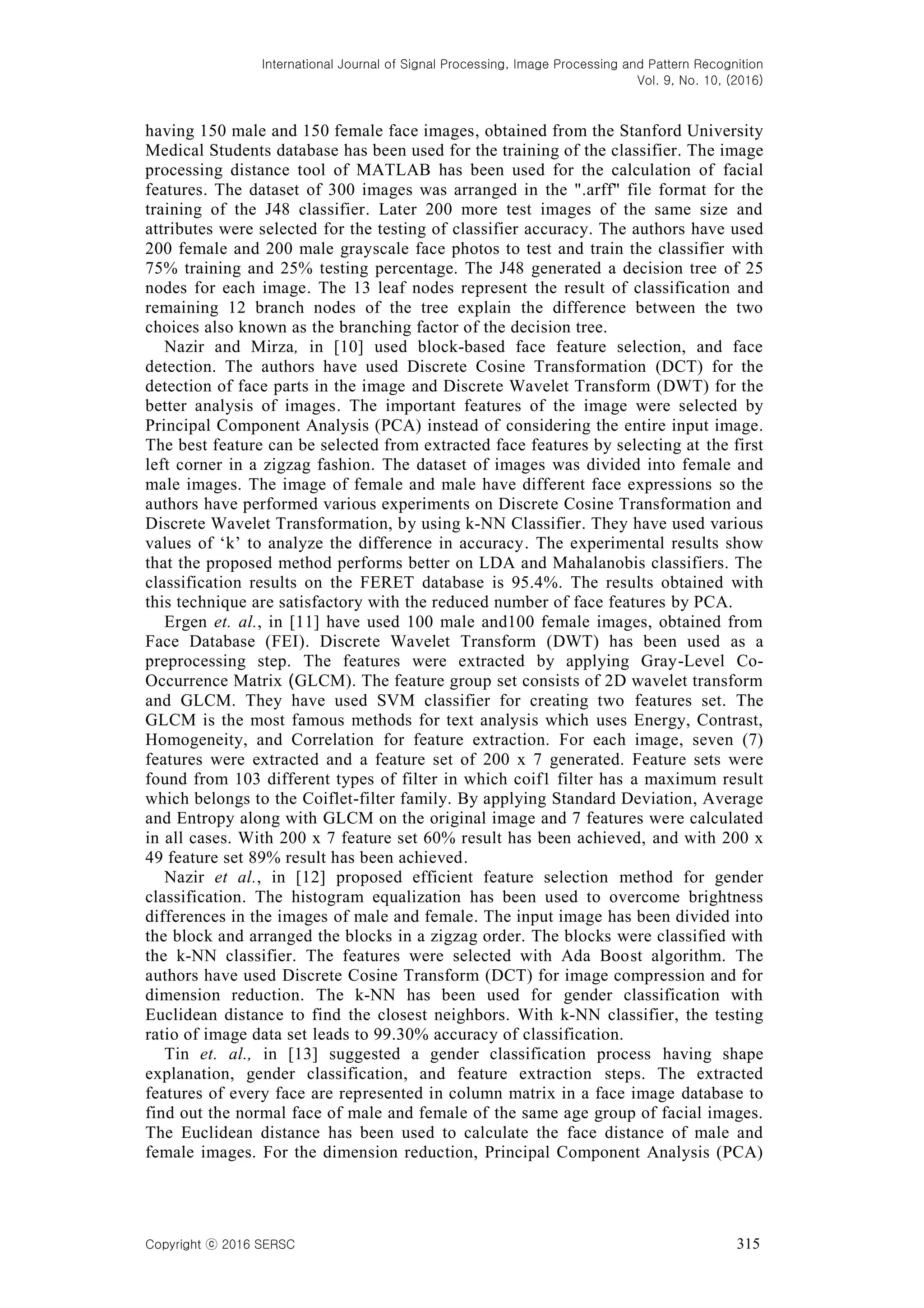 Critical evaluation of frontal image based gender classification techniques | PDF