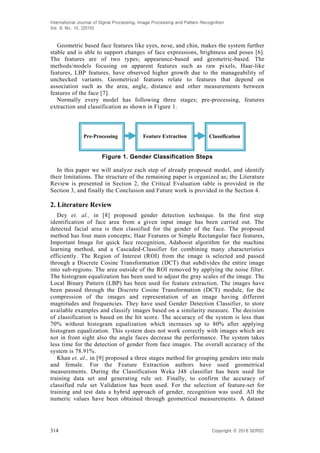 Critical evaluation of frontal image based gender classification techniques | PDF