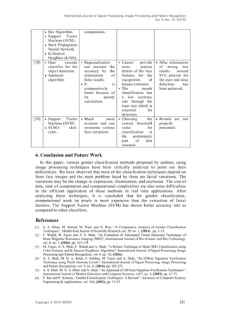Critical evaluation of frontal image based gender classification techniques | PDF