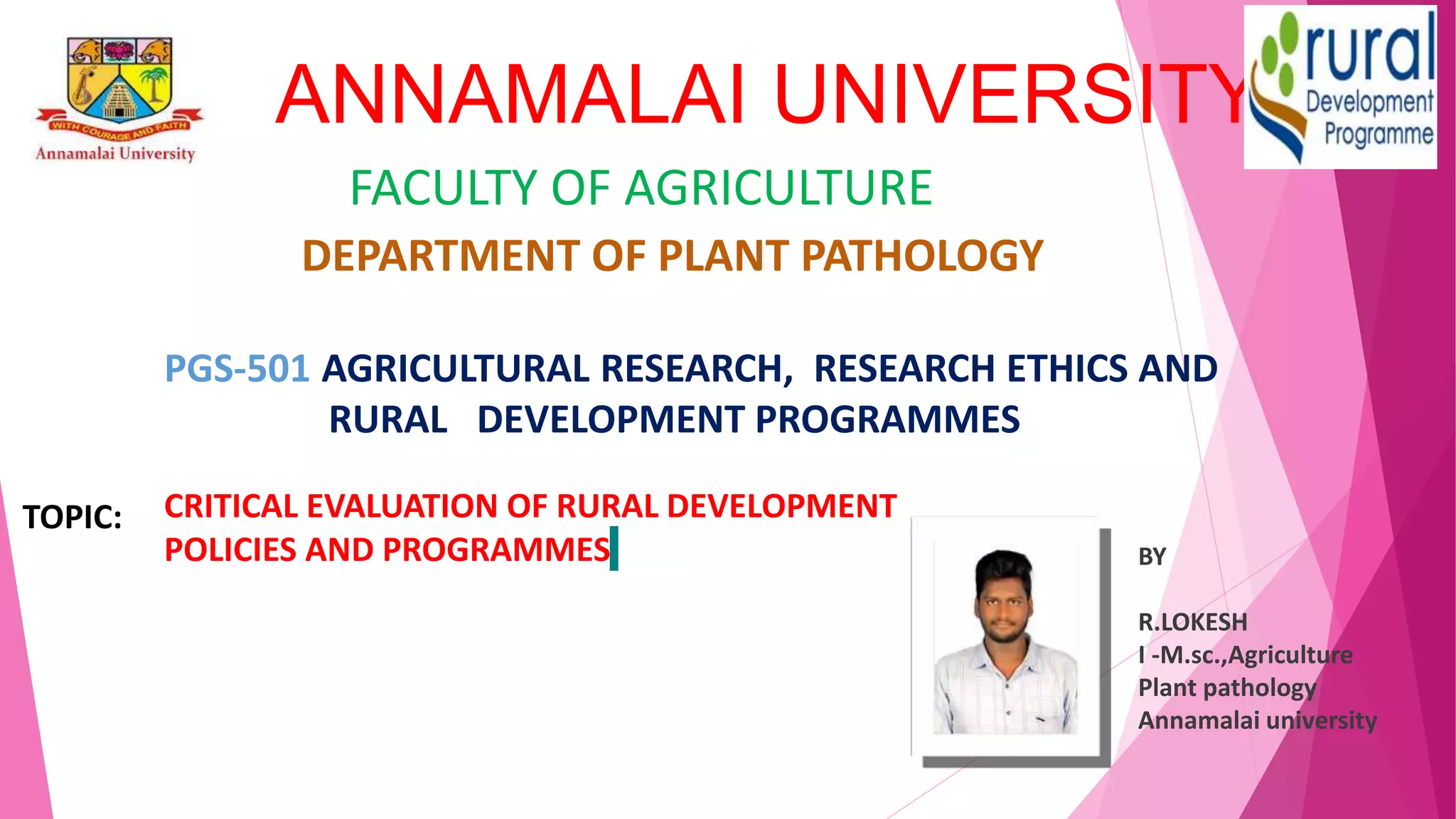 Critical evaluation of rural development policies and programmes.pptx