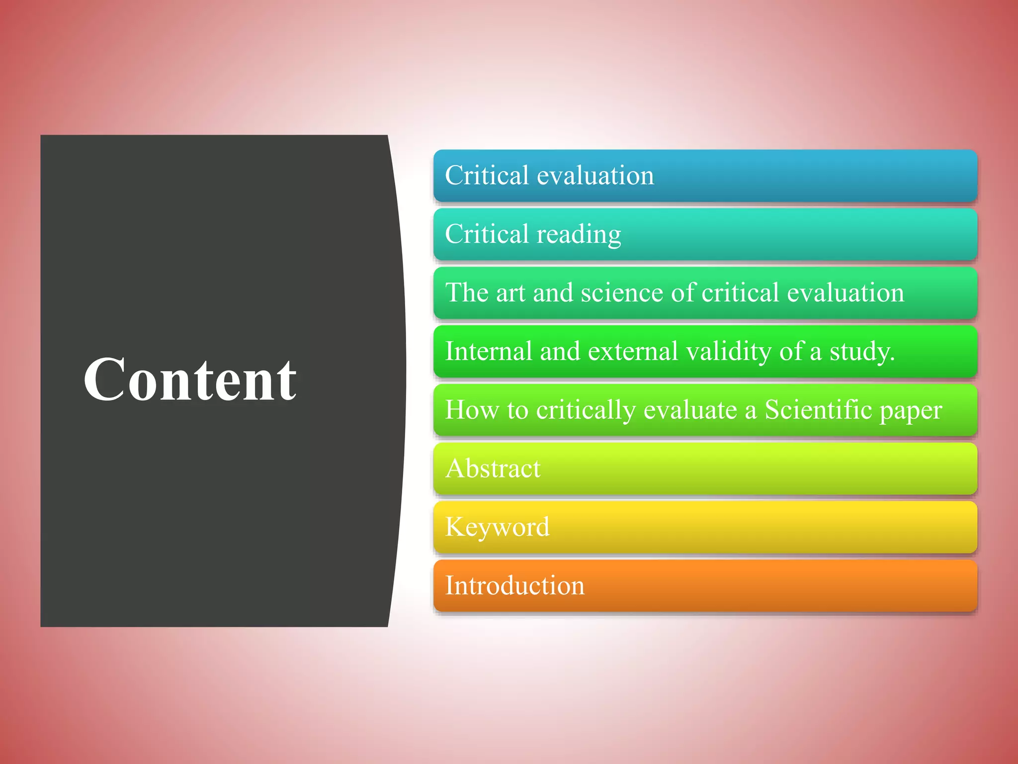 Critical evaluation ppt | PPTX