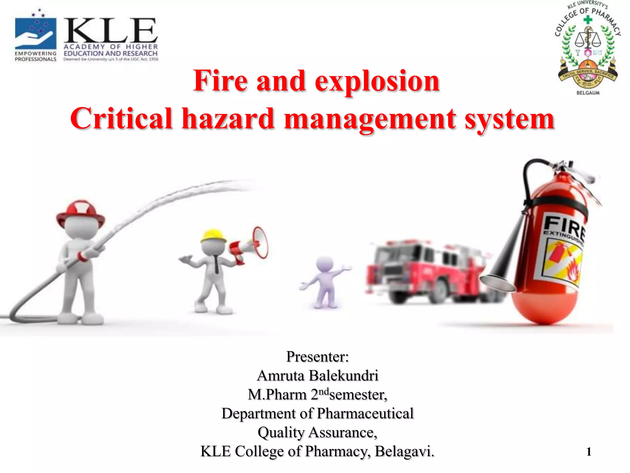 Critical hazard management system hasm presentation | PPTX