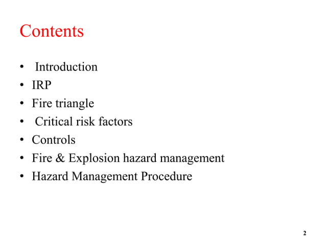 Critical hazard management system hasm presentation | PPTX | Chemistry ...