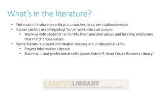 Critical Information Literacy in Computer Science/ Career | PPT