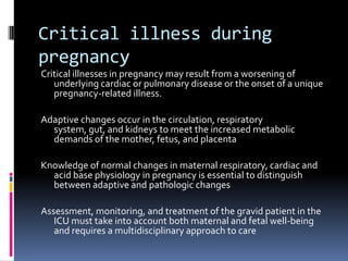 Critical illness during pregnancy | PPSX