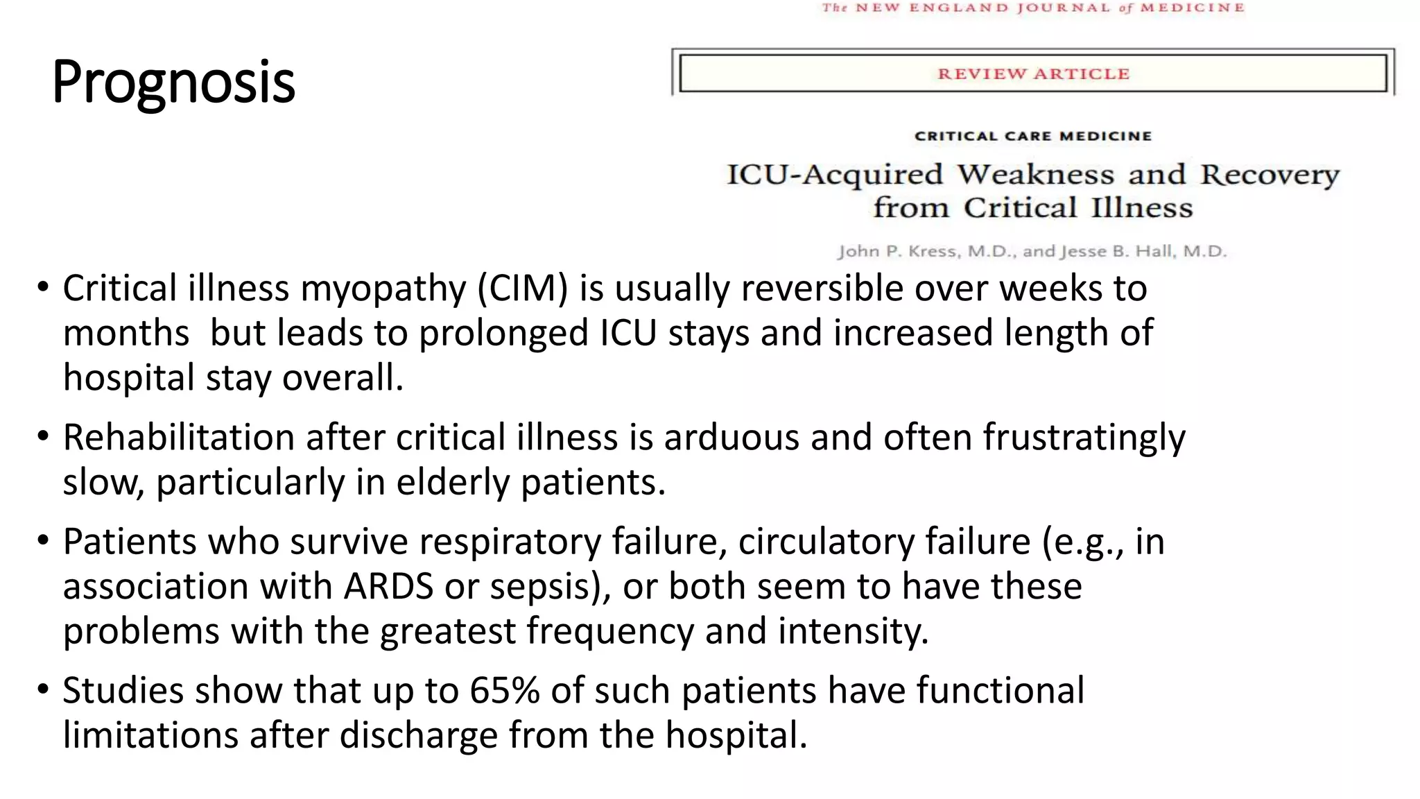 Critical Illness Neuropathy & Myopathy | PPTX