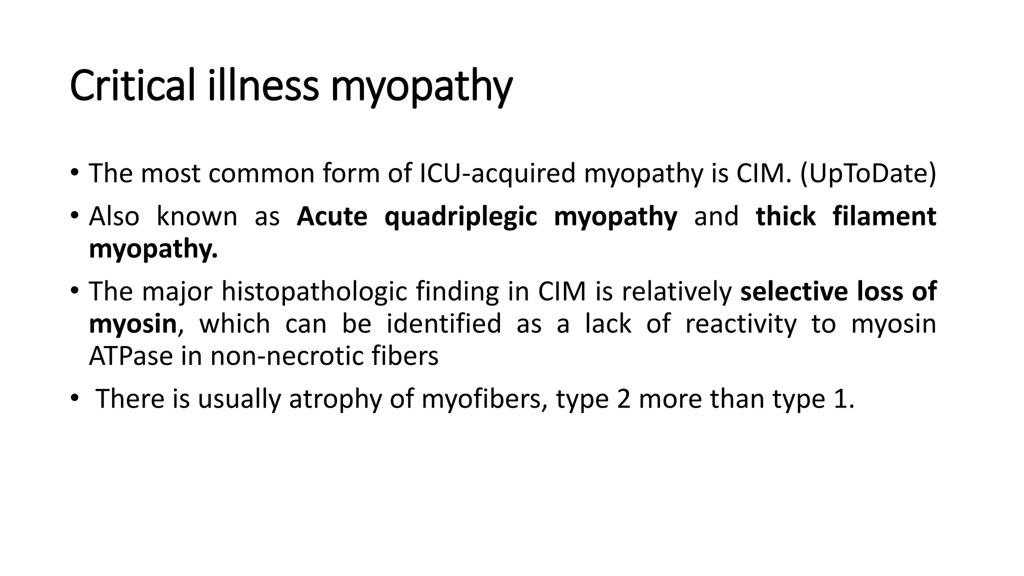 Critical Illness Neuropathy & Myopathy | PPTX