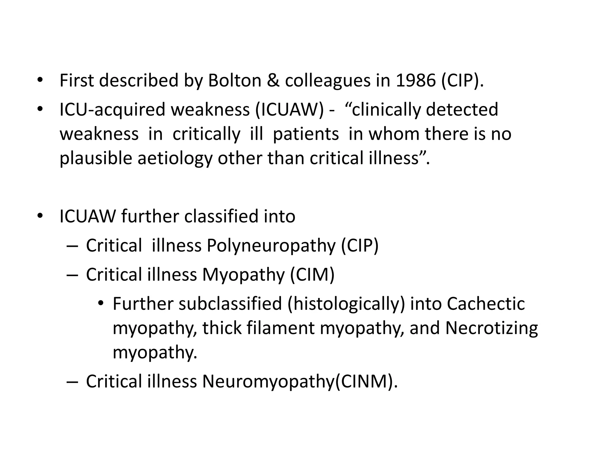 Critical illness Polyneuropathy & Myopathy | PPTX
