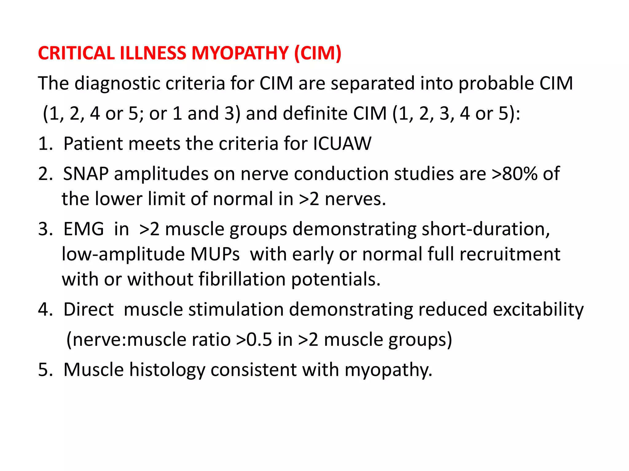 Critical illness Polyneuropathy & Myopathy | PPTX