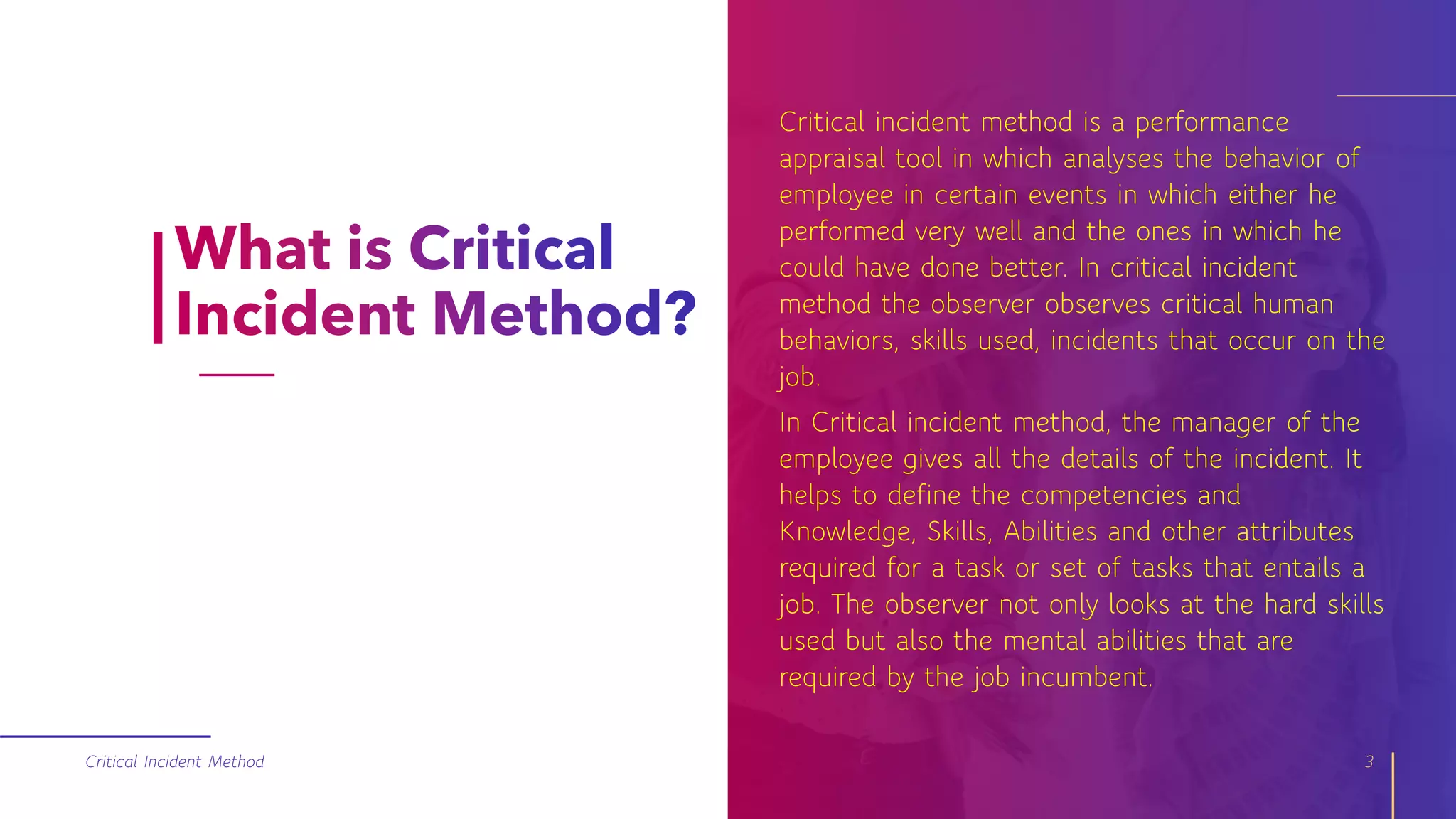 Critical incident method of performance appraisal PPT | PPTX