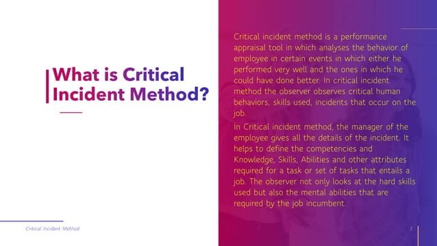 Critical incident method of performance appraisal PPT | PPTX | Resume ...