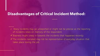 Critical incident method of performance appraisal PPT | PPTX