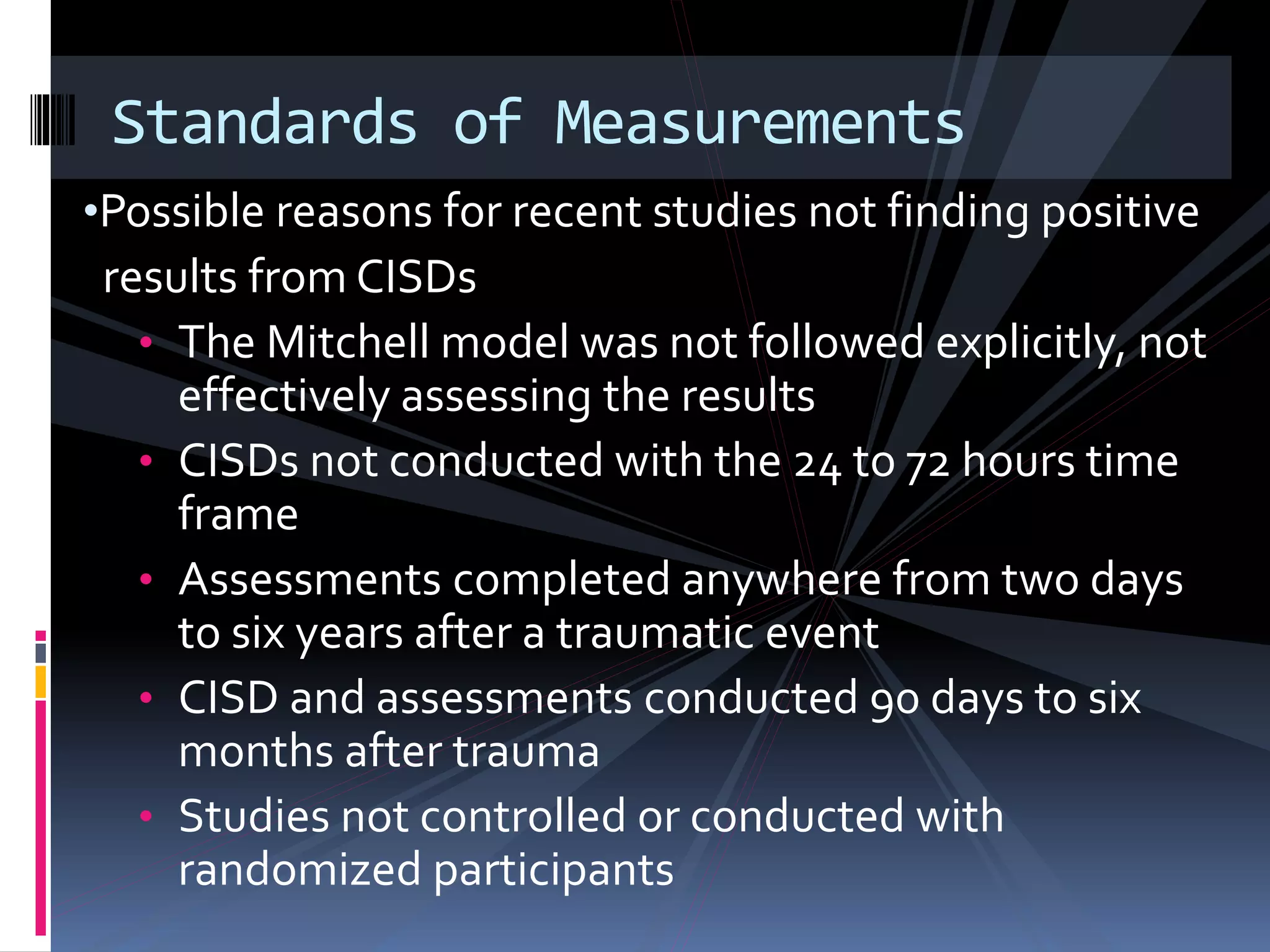 Critical Incident Stress Debrief Literature Review | PPTX