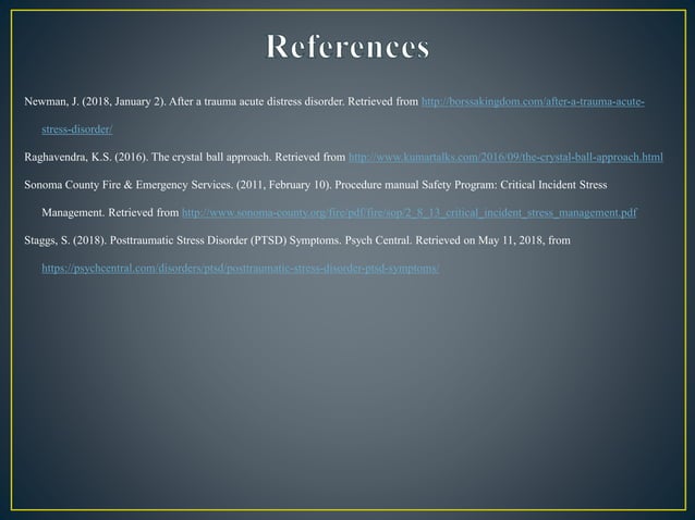 Critical Incident Stress Management | PPTX | First Aid | Injuries