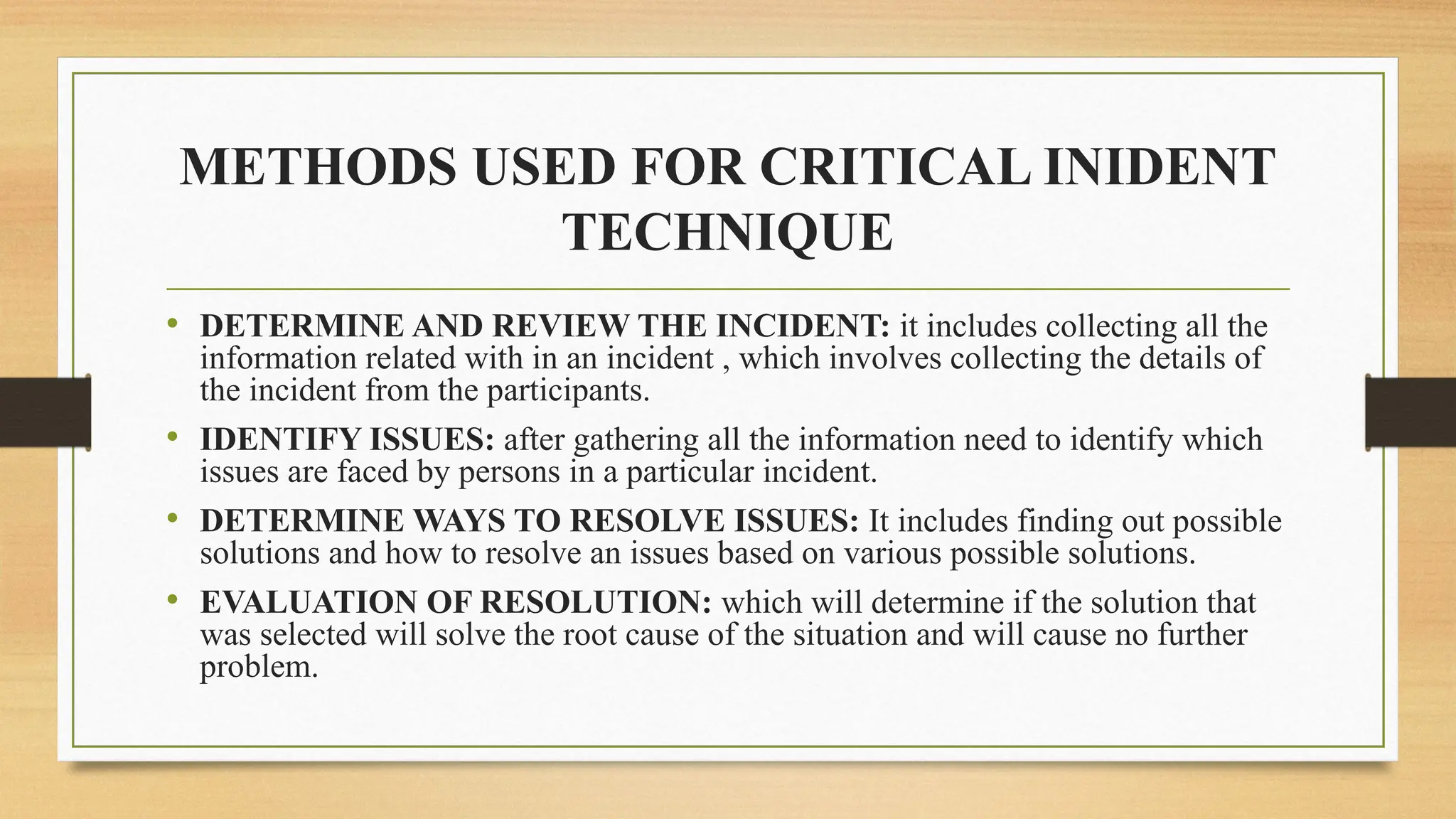 CRITICAL INCIDENT TECHNIQUE (NURSING EDUCATION). | PPT