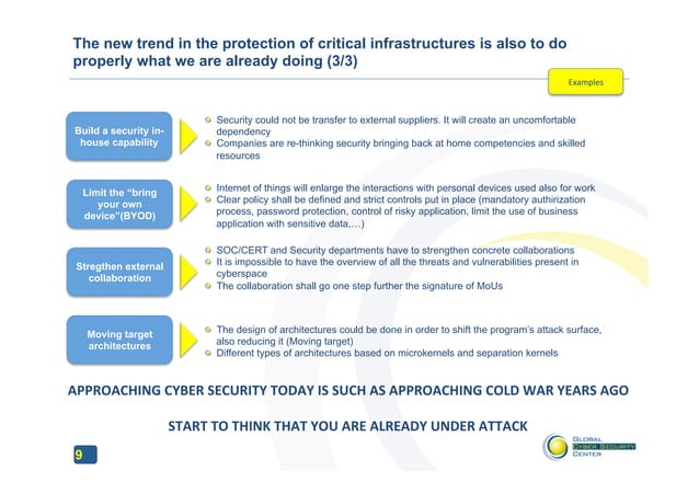 Critical Infrastructure and Cyber Security: trends and challenges | PPT