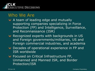 Critical Infrastructure and Protection Technology Capabilities | PDF