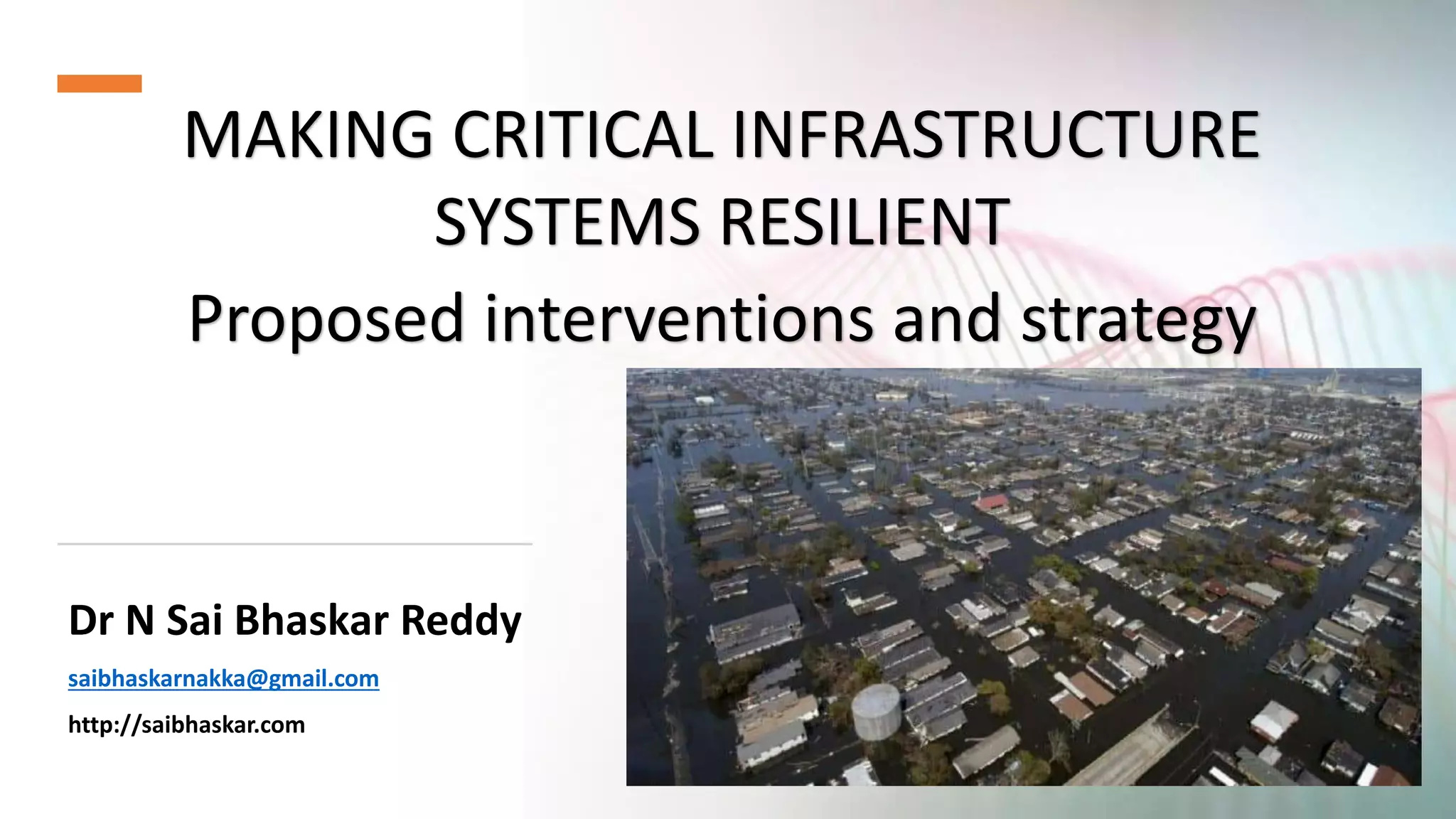 Critical Infrastructure Systems Resilient Interventions And Strategy Pptx Civil Engineering