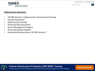 Critical Infrastructure Protection (CIP) NERC Training | PPTX
