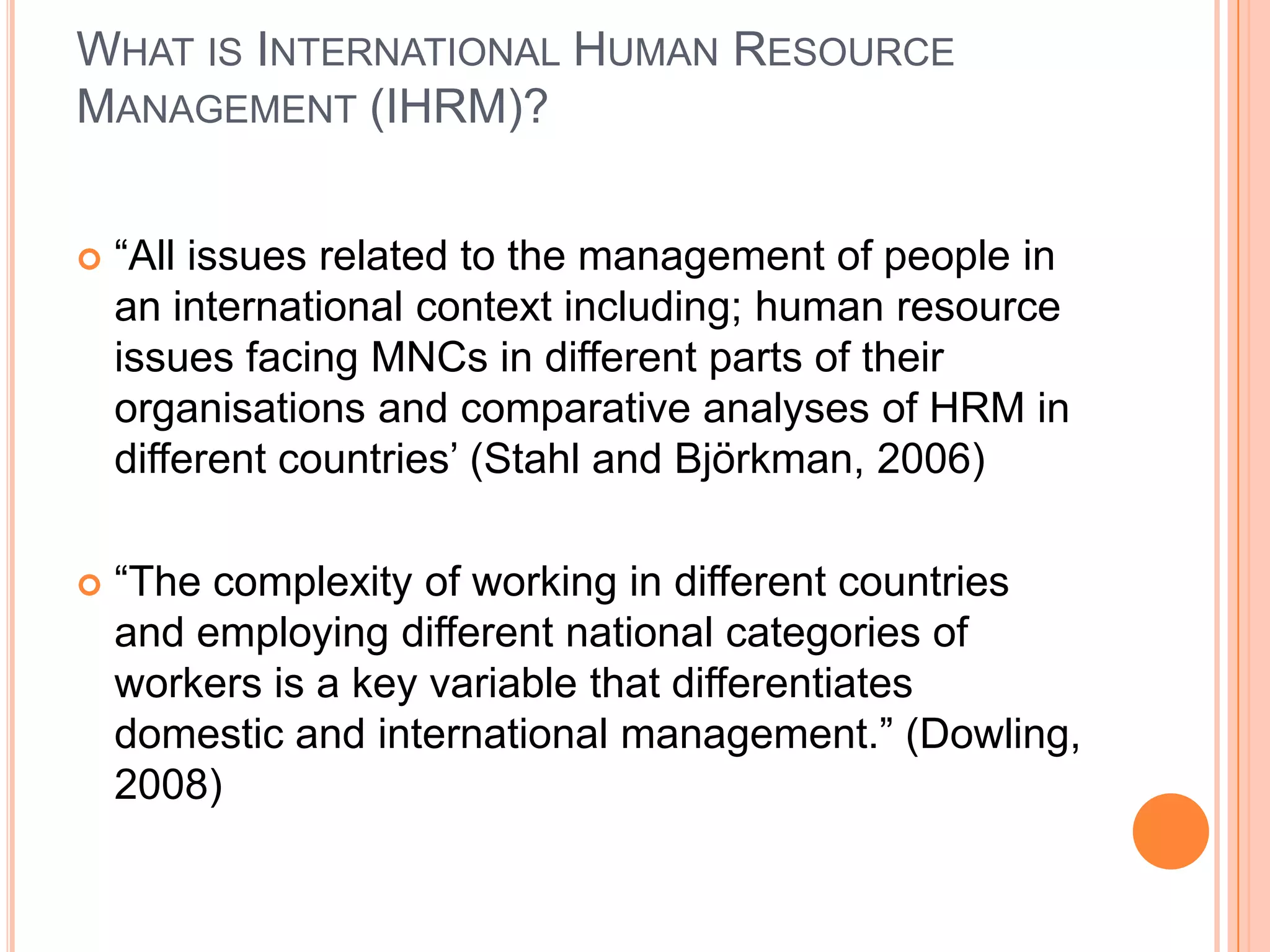 Critical issues in International HRM | PPT