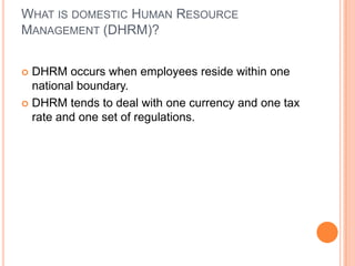 Critical issues in International HRM | PPT