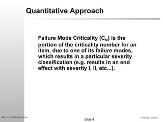 FMEA Criticality analysis | PPT