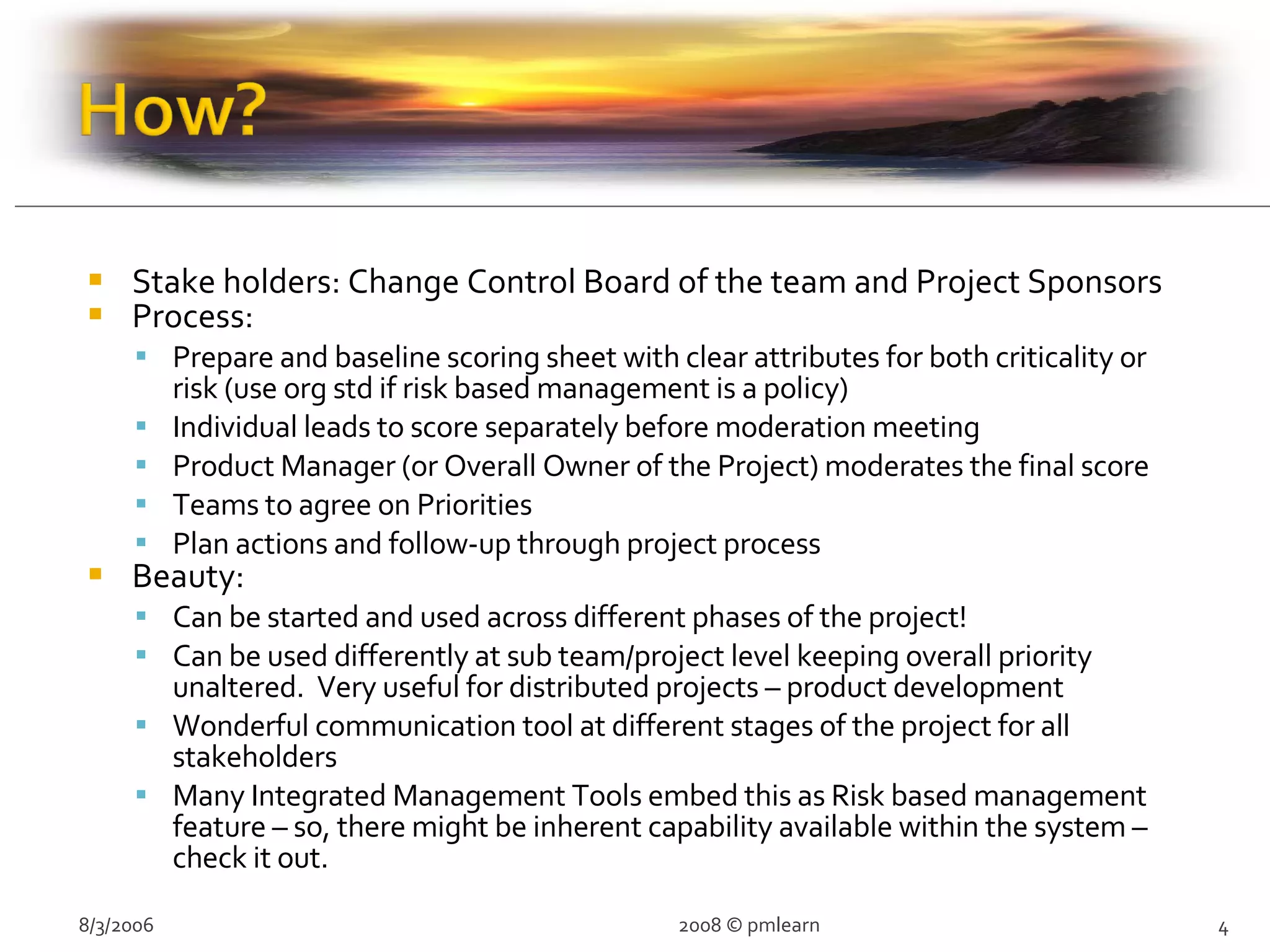 Criticality & Risk Assessment 1 | PPS