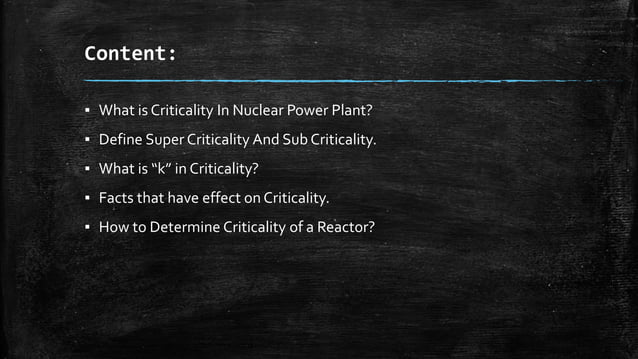 Criticality in nuclear power plant | PPT