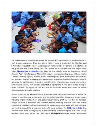 Criticality of NGO Role in India | PDF
