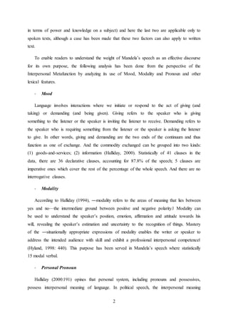 Critical journal review :Analysis Of Interpersonal Metafunction In ...