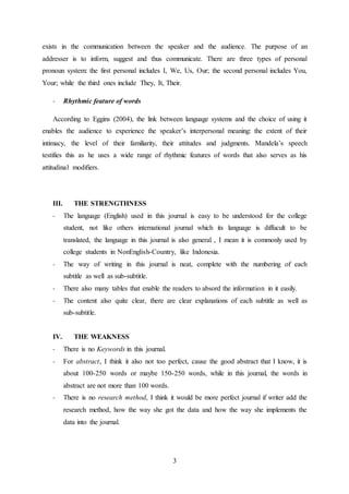 Critical journal review :Analysis Of Interpersonal Metafunction In ...