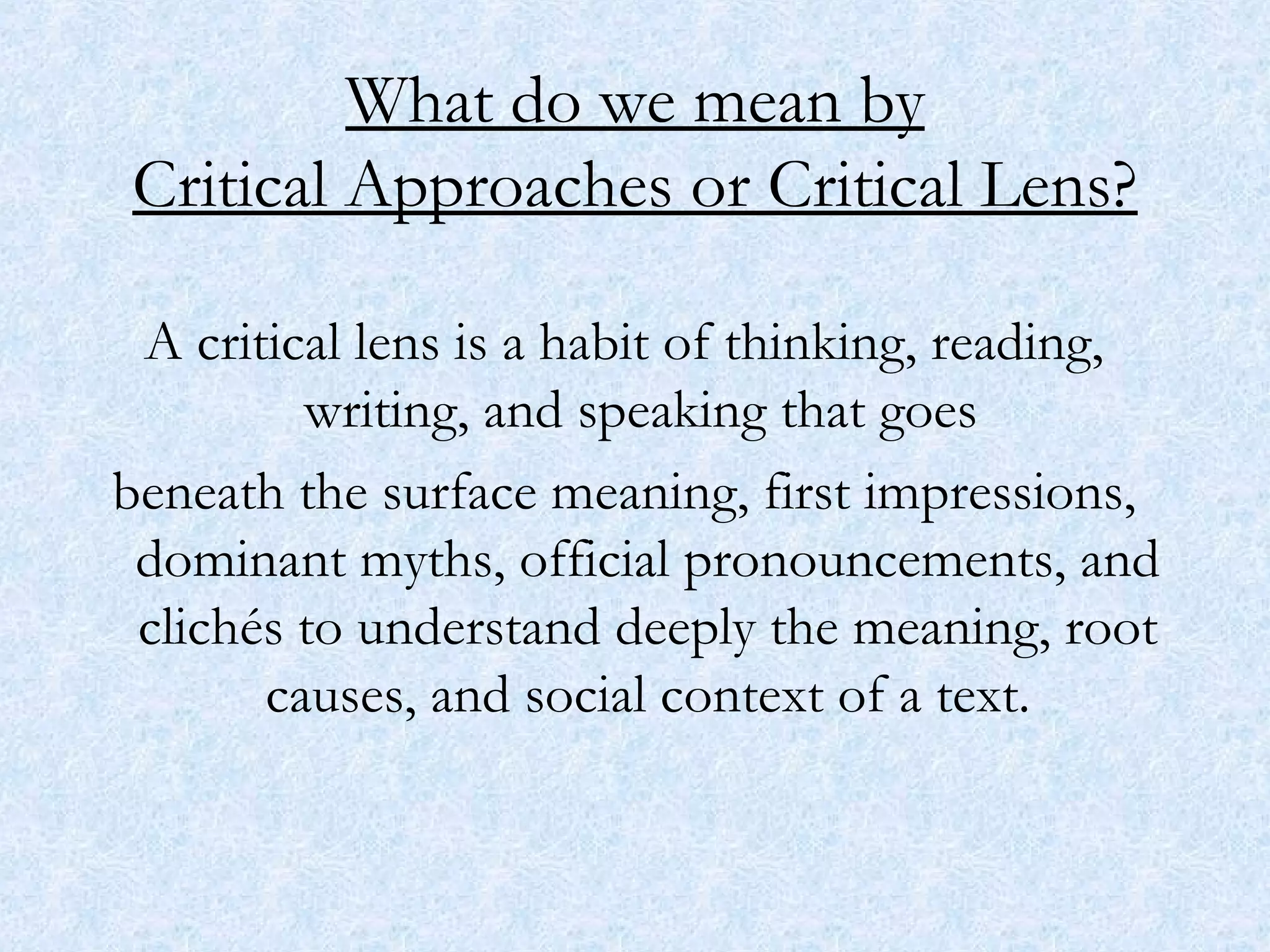 Critical lens applied to disney tangled | PPT