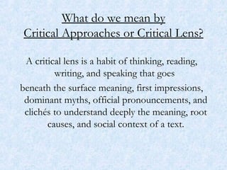 Critical lens applied to disney tangled | PPT