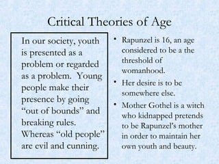 Critical lens applied to disney tangled | PPT