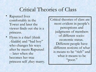 Critical lens applied to disney tangled | PPT