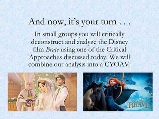 Critical lens applied to disney tangled | PPT